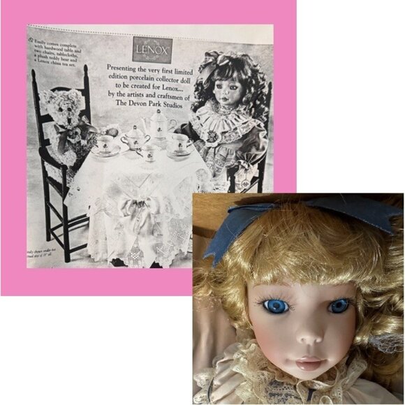 Lenox | Toys | Lenox Porcelain Dolls Emilys Tea Party With Bear Table ...
